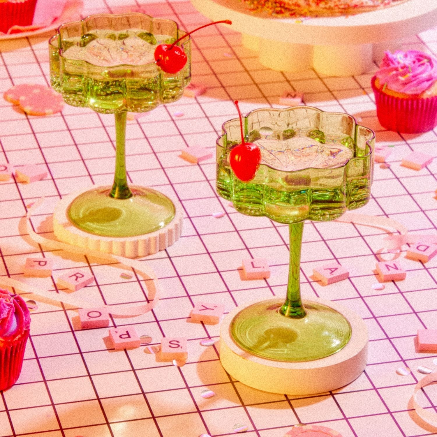 Black & beige tile backdrop – Propsyland