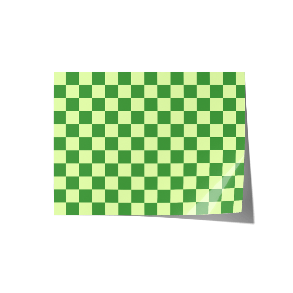 Green on lime green checkered backdrop – Propsyland