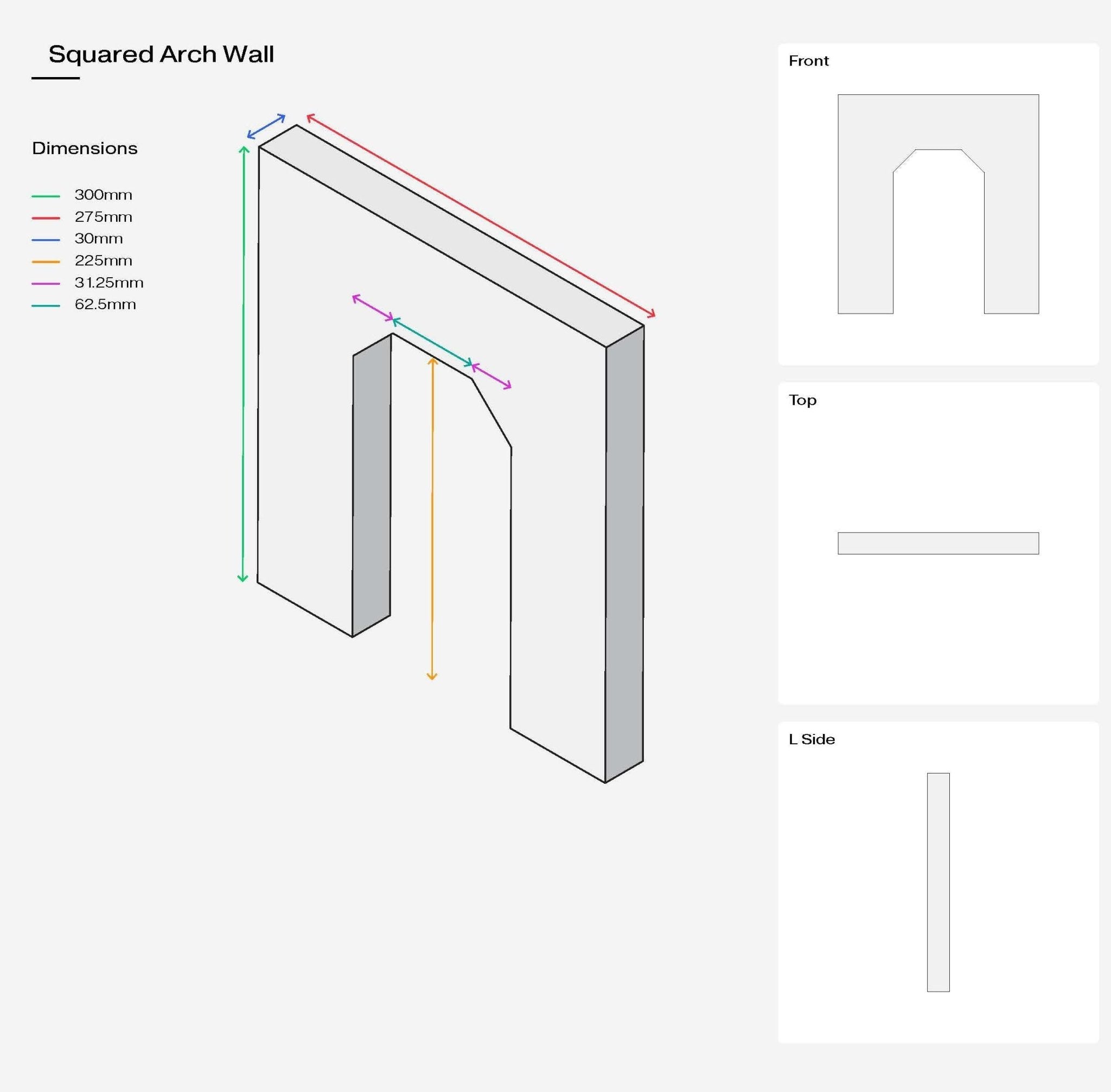 Squared Arch Wall – Propsyland